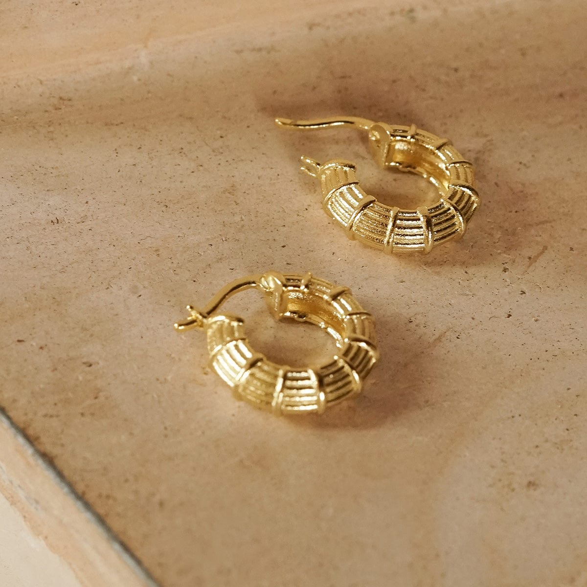 Apollo Midi Hoops 18ct Gold Plate – Daisy London