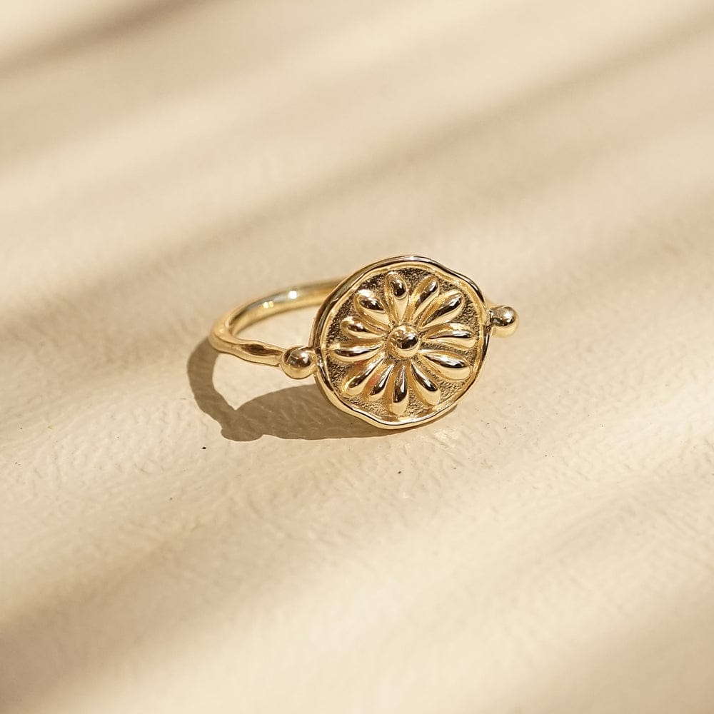 Daisy Flower Ring 18ct Gold Plate – Daisy London