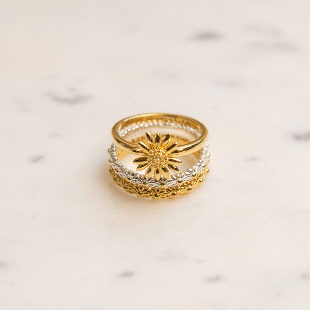 English Daisy Ring 18ct Gold Plated – Daisy London