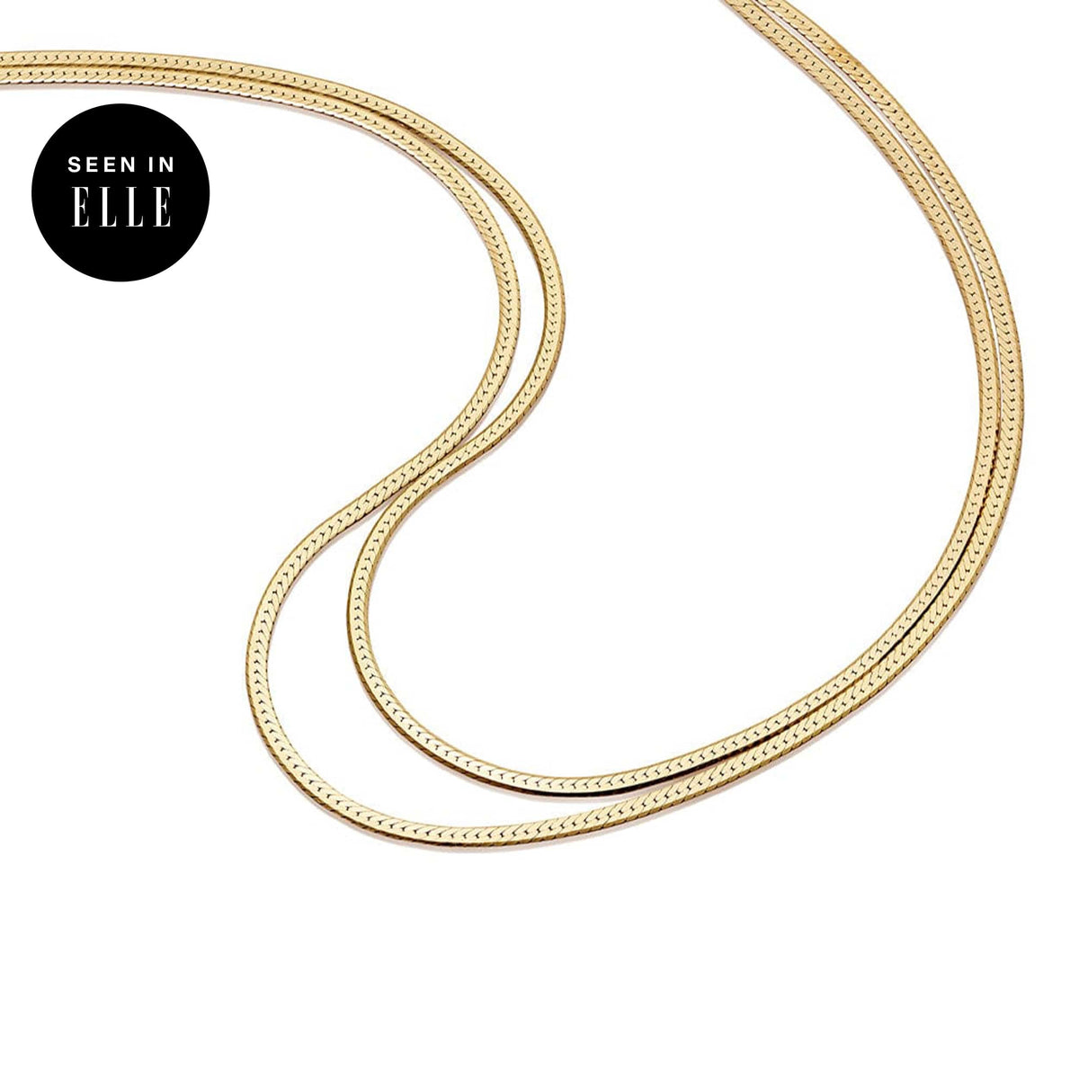 Estée Lalonde Parallel Snake Chain Necklace 18ct Gold Plate – Daisy London
