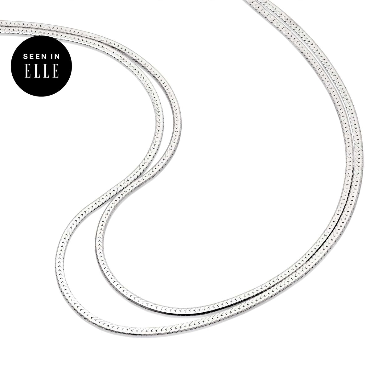 Estée Lalonde Parallel Snake Chain Necklace Sterling Silver – Daisy London