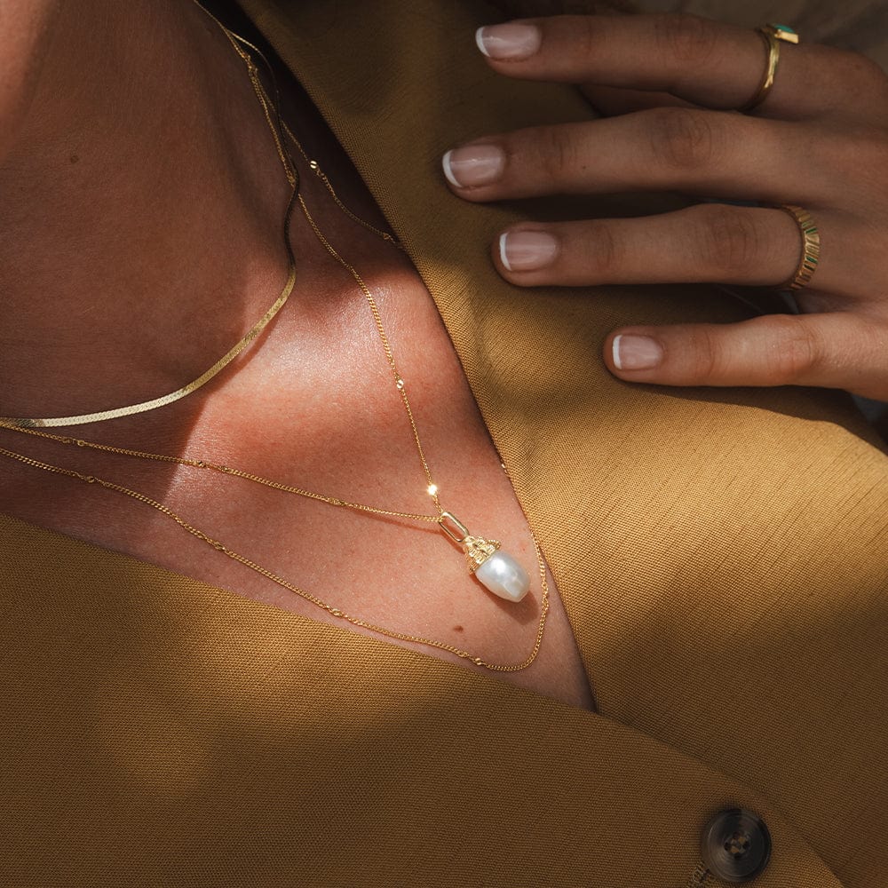 Fine Snake Chain Necklace 18ct Gold Plate – Daisy London