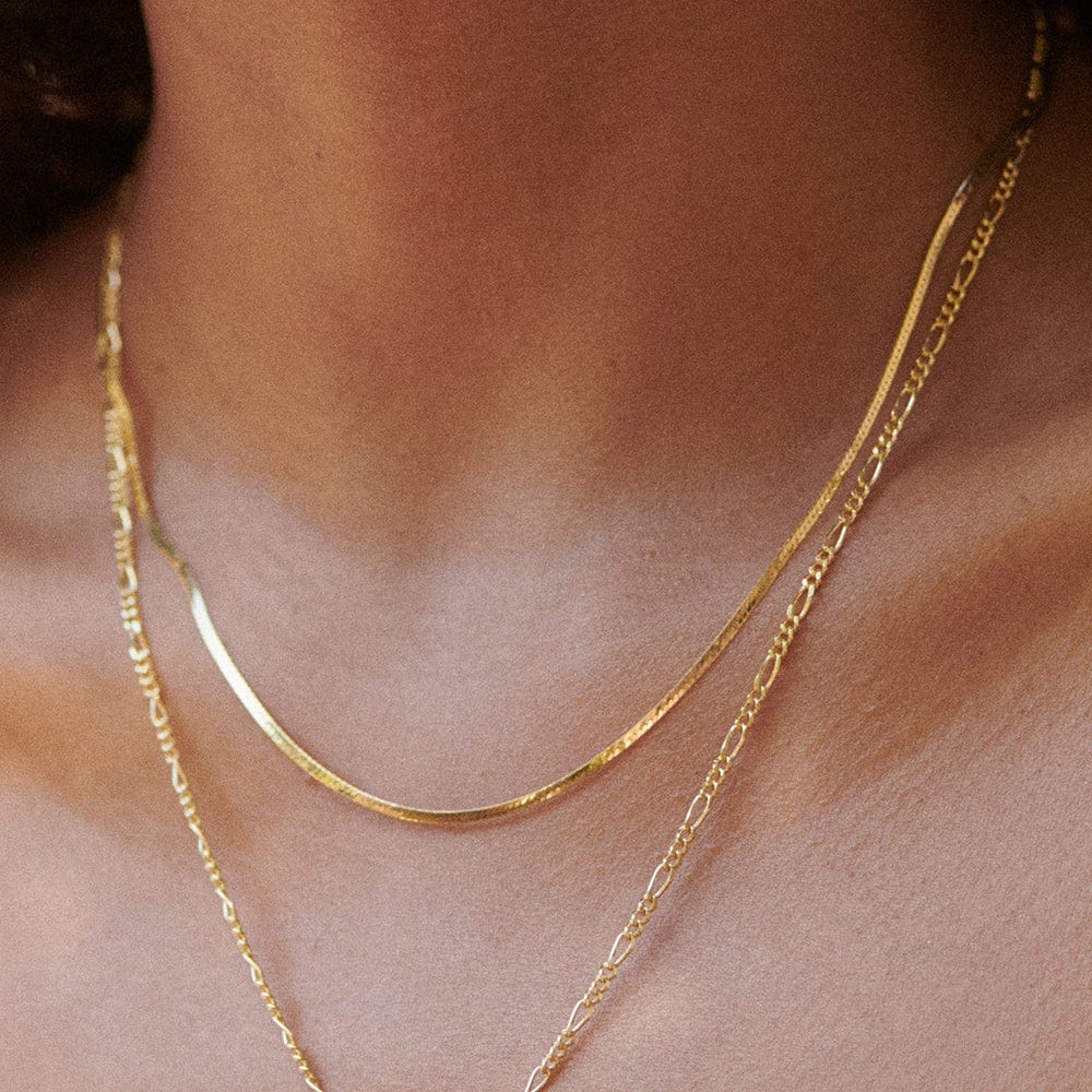 Fine Snake Chain Necklace 18ct Gold Plate – Daisy London