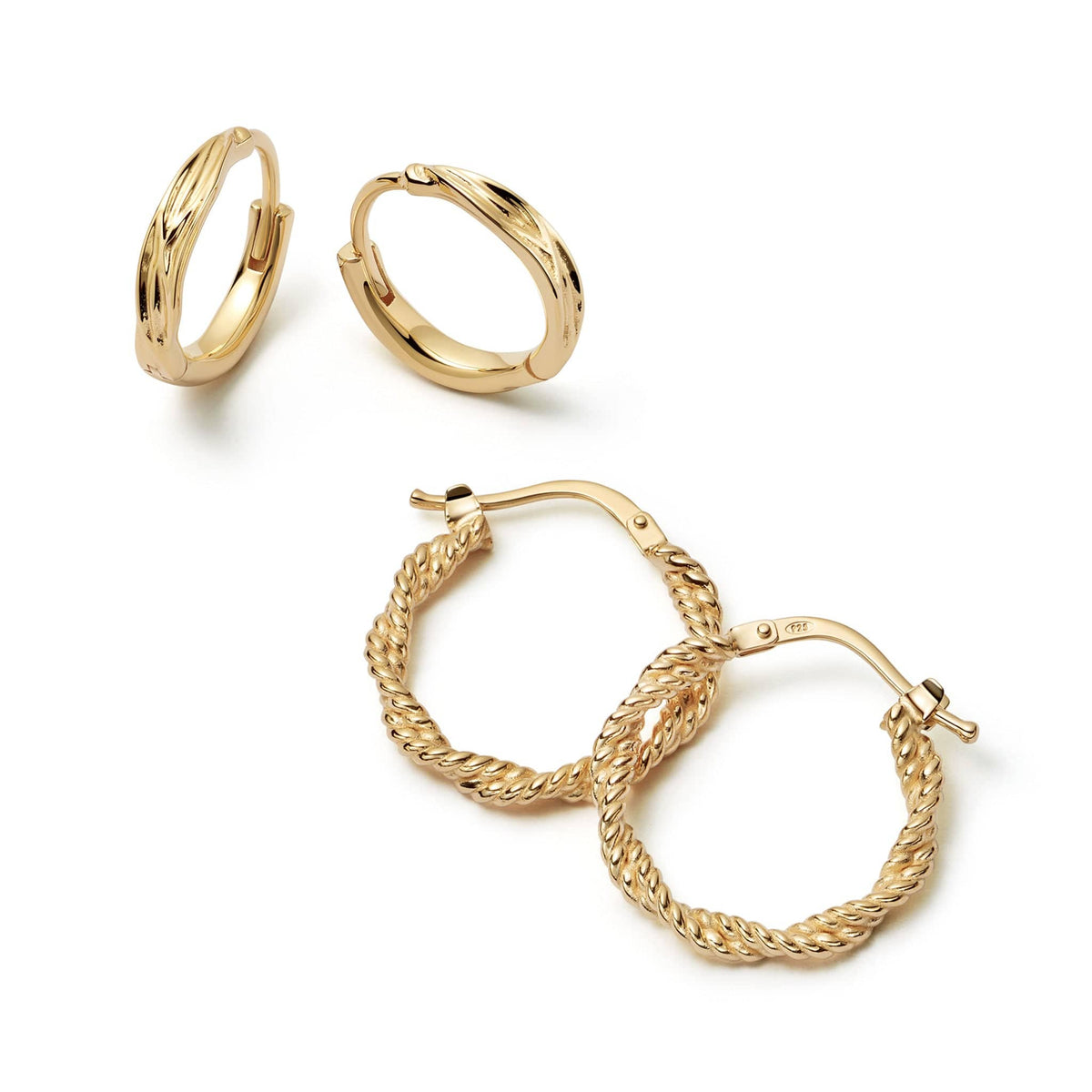 Organic Twist Earring Stack 18ct Gold Plate – Daisy London