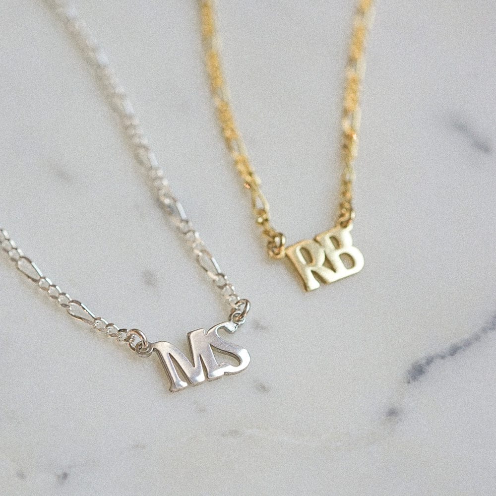 Personalised Initials Necklace Sterling Silver – Daisy London