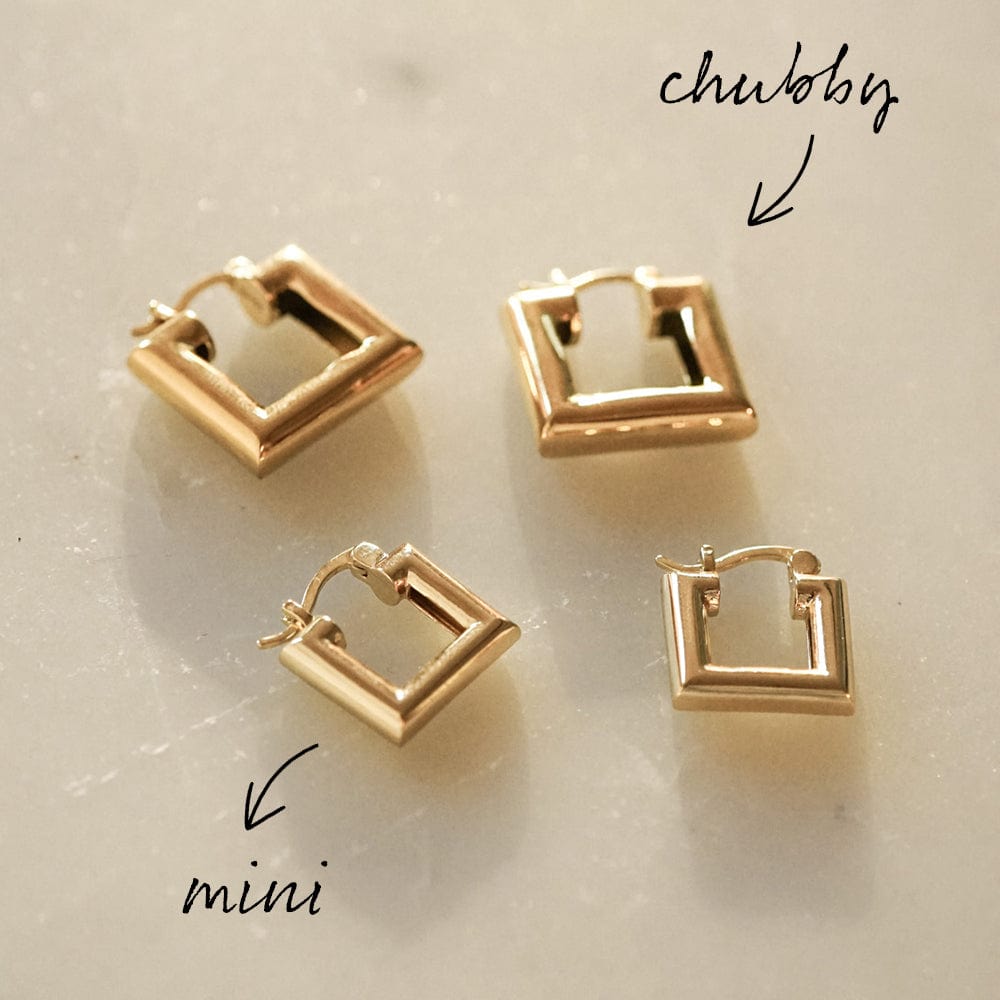 Polly Sayer Chubby Hoop Earring Stack 18ct Gold Plate – Daisy London