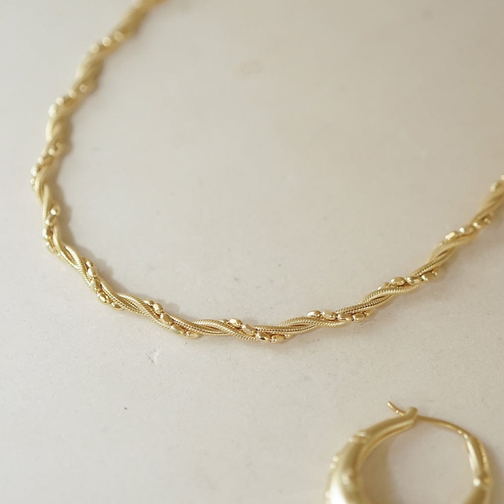 Shrimps Twist Chain Necklace 18ct Gold Plate – Daisy London