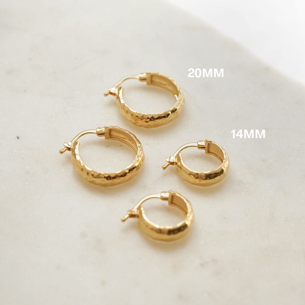 Textured Hoop Earring Stack 18ct Gold Plate – Daisy London