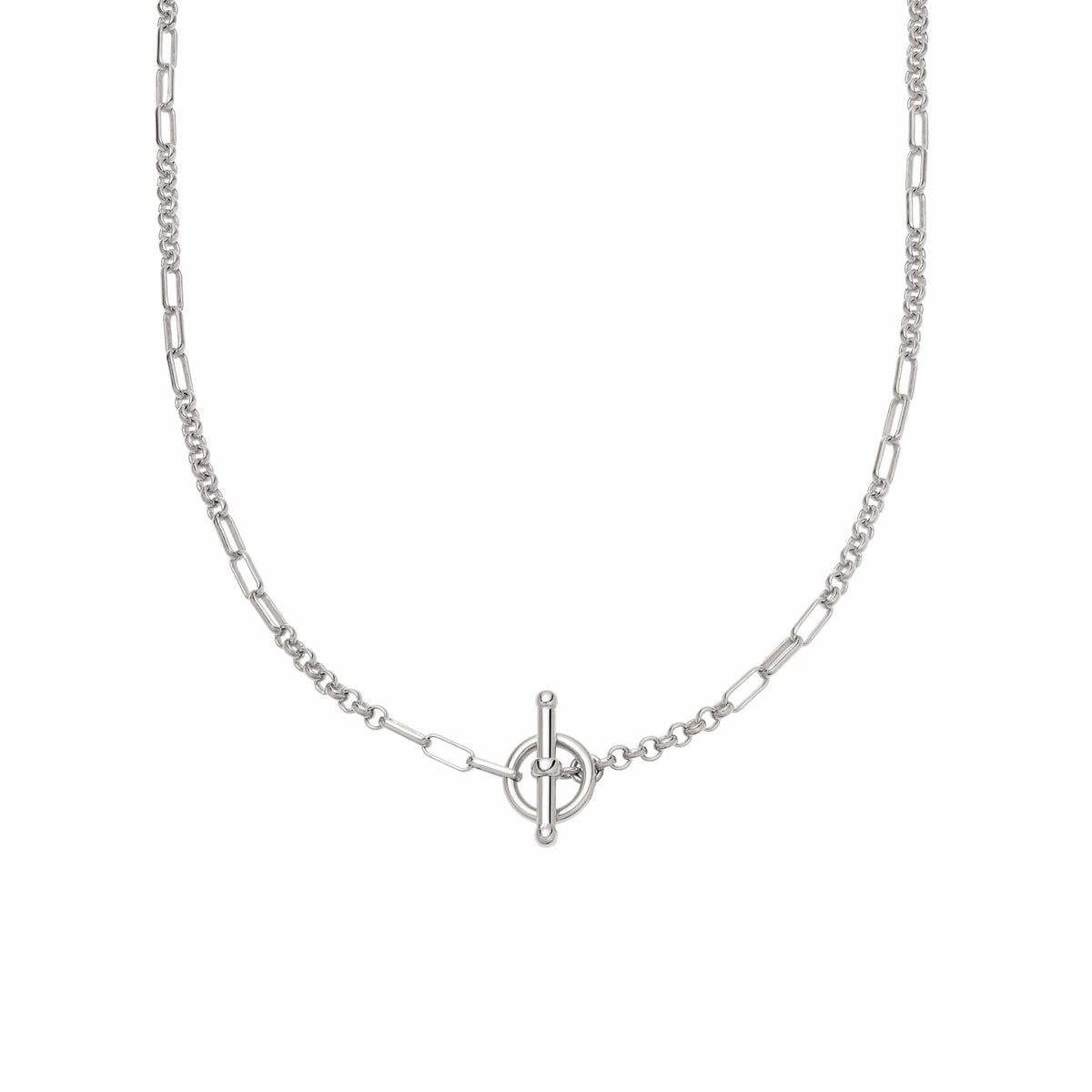 Estée Lalonde Interlock Chain Necklace Sterling Silver – Daisy London